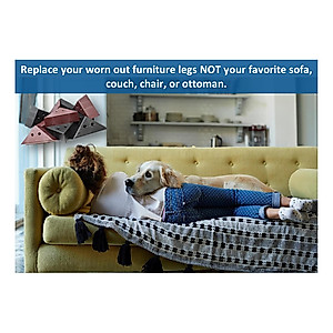 JSP Manufacturing 3" Triangle Plastic Furniture Black Corner Legs - Sofa Couch Chair Ottoman (2 Legs)