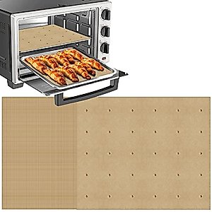 Indulward Unbleached Air Fryer Parchment Paper, 150 PCS Perforated Square Air Fryer Liners compatible with Cuisinart, Breville, Black and Decker Air Fryer,11 x 9 inch.
