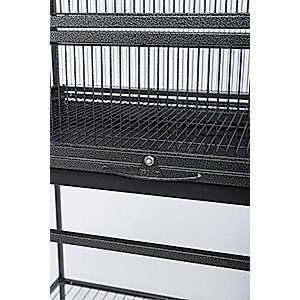 Prevue Pet Products Wrought Iron Flight Cage with Stand, Black Hammertone