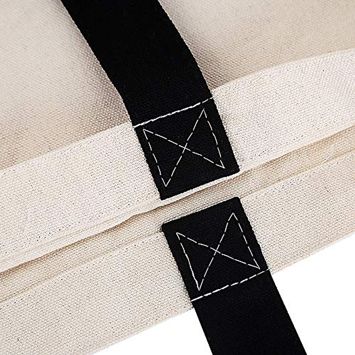 Azuca Reusable Grocery Canvas Bags with Inner Pocket Large Beach Shopping Heavy Duty 12 oz Tote Multi Purpose Natural - 20.5 x 14.5 x4.5 inch, 5 Pack