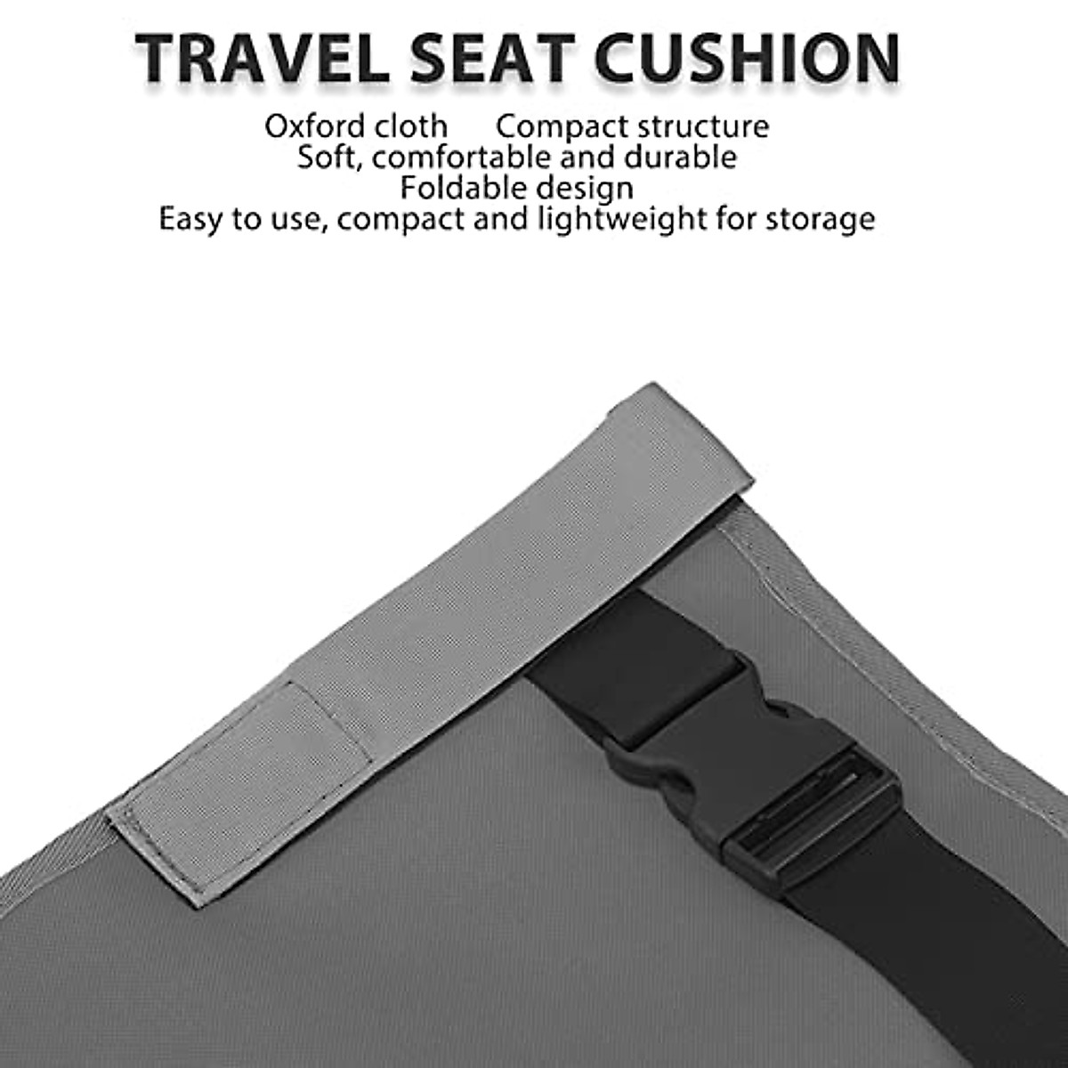 Airplane Seat Extender for Kids, Portable Foldable Oxford Cloth Toddler Airplane Bed with Storage Bag, Airplane Must Haves for Toddlers, Travel Accessories, Easy to Install (Grey)