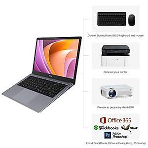 Coolby Windows 11 Laptop Computer, 15.6 inch (1920 x 1080) Notebook PC with Intel J4005 Processor, 6GB DDR4 RAM / 256GB SSD, FHD Display, WiFi, BT, Long -Lasting Battery for School, Business