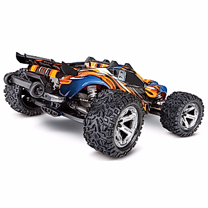 Traxxas 670764ORNG Rustler 4x4 Vxl: 1/10 Scale Stadi