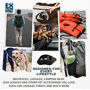 4 Pcs 1 inch (25mm) Plastic Ladder Slider adjustable Lock Buckles, Plastic tension lock triglide, Plastic Replacement for Belt backpack strap adjuster replacement (Black)