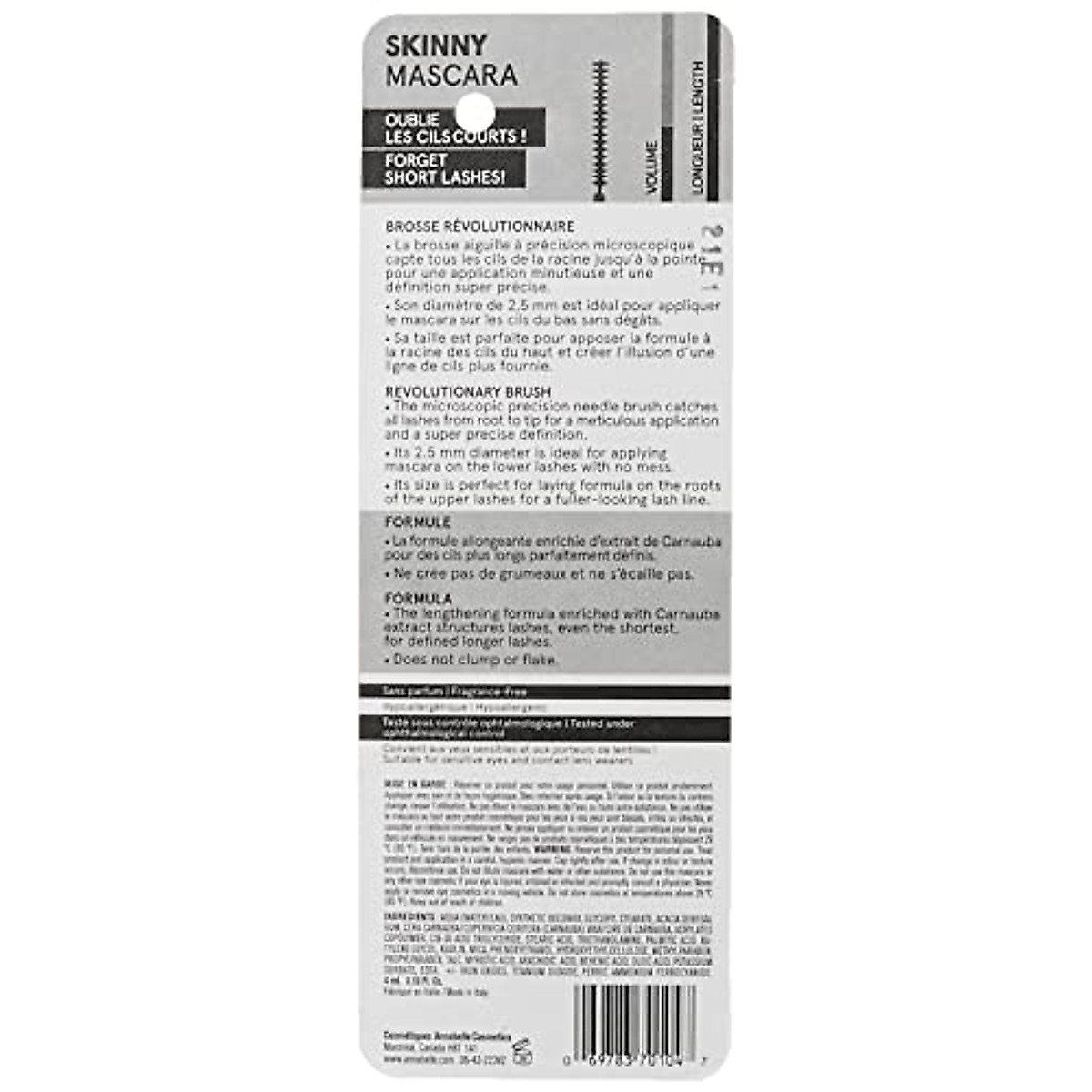 Annabelle Skinny Mascara, Black, 0.13 fl oz