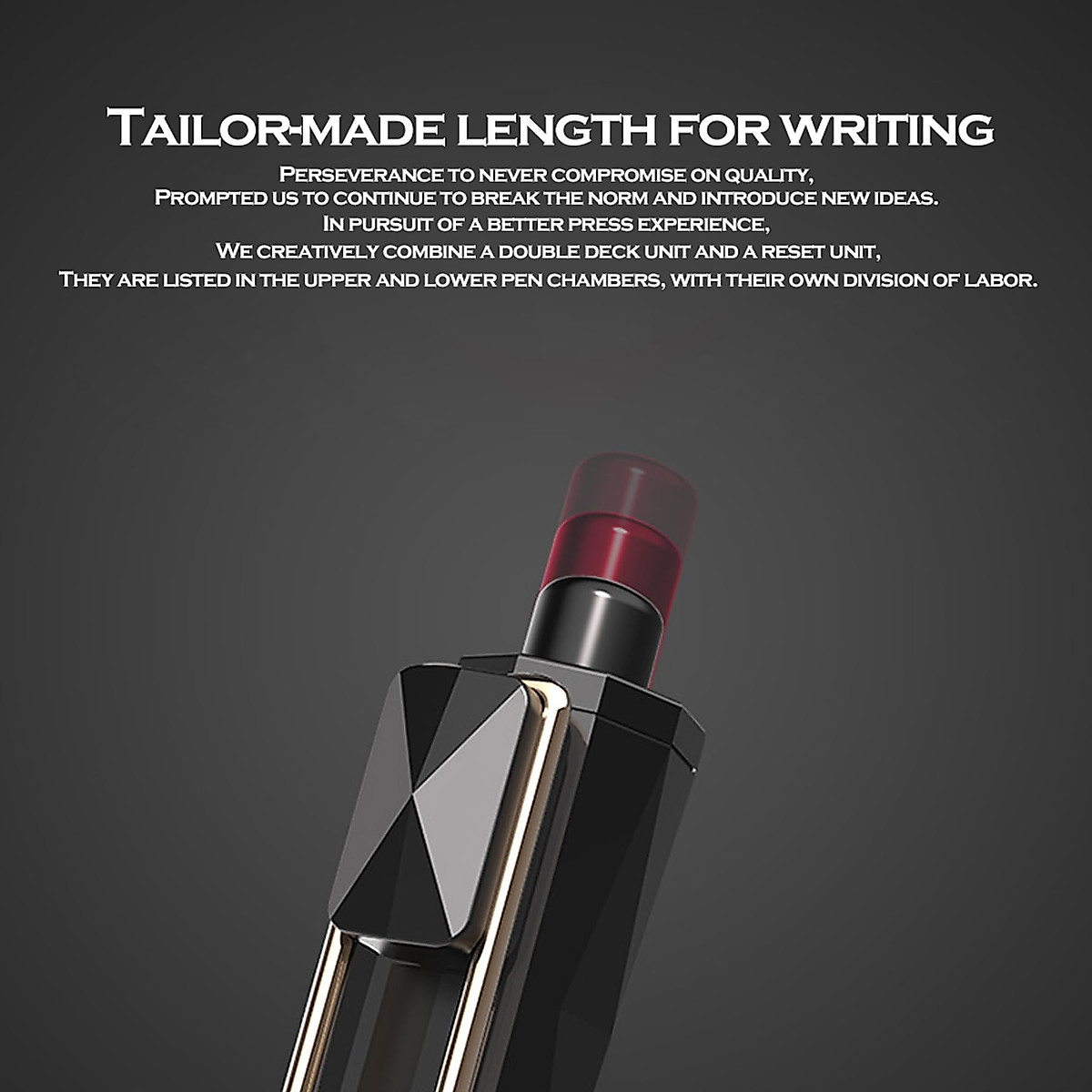 DUNBONG Retractable 0.5mm Porous Point Pen, Black ink gel pens, Box of 6 Pens (White Packs of 6)