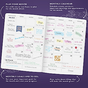 Legend Planner PRO Hourly Schedule - Weekly & Daily Organizer with Time Slots. Appointment Book Journal for Work & Personal, A4 (Purple)