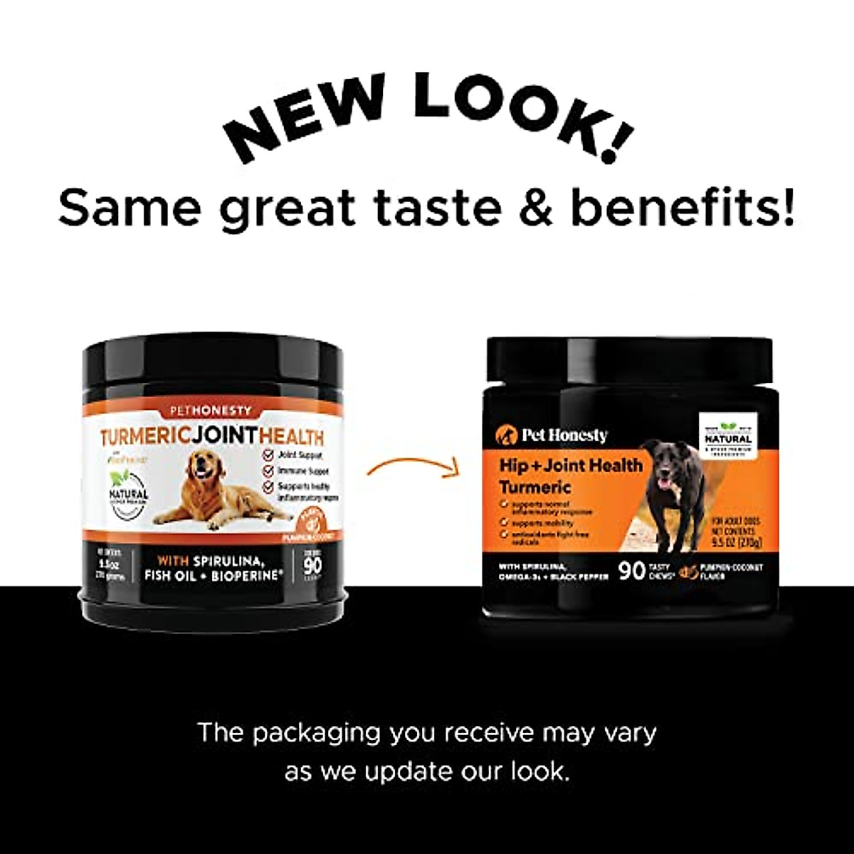 PetHonesty Turmeric Joint Health for Dogs - Hip & Joint Supplement Soft Chews | Omega-3 Fish Oil, Black Pepper, & Coconut to Support Joint Health, Ease Stiffness - Promotes Digestive & Immune Health