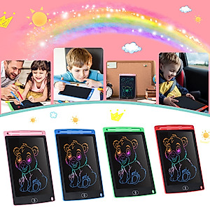 Zonon 4 Pcs LCD Writing Tablet for Kids 8.5 Inch Doodle Board Drawing Tablet Toddler Toys Gifts LCD Writing Board Electronic Erasable Reusable Writing Drawing Pad(Blue, Red, Green, Pink)