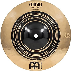 Meinl Cymbals Classics Custom Dual 10" Splash Cymbal for Drum Set, Dark/Brilliant — Made in Germany — B12 Bronze, 2-Year Warranty, (CC10DUS)