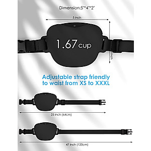 Gobeigo Dog Treat Pouch with Training Clicker 2.0-Upgrade Stronger Magnetic Closure to Avoid Spilling, 1.67 Cup Silicone Treat Bag Fanny Pack with Waist Belt for Pet Training Walking (Black)