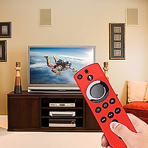 [3 Pack] Silicone Cover Case for TV Firestick/TV (3rd Gen) 4K Compatible with All-New 2nd Gen Remote Control (Red Blue and Purple)