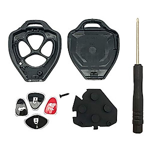 4 Button Replacement Key Fob Cover Case fits for Toyota Scion TC RAV4 2008-2013 Avalon 2007-2011 Camry 2008-2013 Corolla 2009-2014 Venza Key Fob Shell (2PCS)