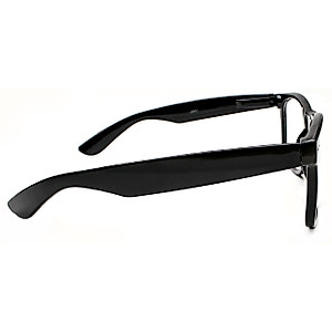 Kangaroo Black Superhero Nerd Glasses – Black Frame Fake Nerd Glasses for Men and Women – Non-Prescription, Non-Polarized Clear Lens Prop Glasses – Costume Glasses for Halloween or Cosplay