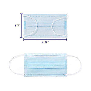 Disposable 3 ply Face Masks Pack of 50 pcs/Box, Albatross Health 3ply Deluxe Procedure Earloop Face Mask, Safety Mask Filter for Protection, Mouth and Nose Cover for Adults