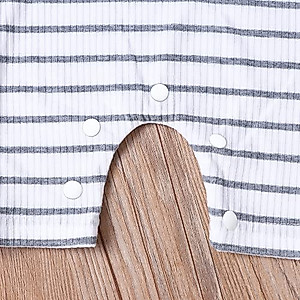 UWBACK Newborn Infant Baby Boy Girl Romper Bodysuit Striped Outfits Coverall Sleeveless Baby Clothes White striped CN100