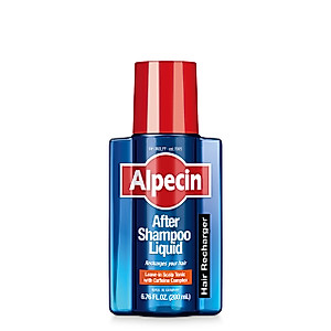 Alpecin After Shampoo Caffeine Liquid Hair Recharger, 6.76 fl oz, Scalp Tonic for Men's Thinning Hair Growth, Sulfate Free with Castor Oil