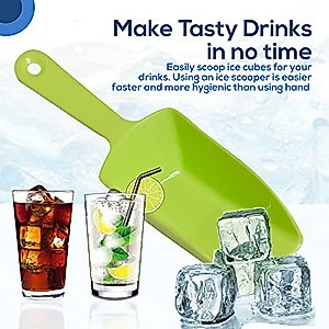 Large Ice Cube Mold, Ice Cube Tray for Freezer, Sphere Ice Container for Cocktails, 55 Mini Nugget Tray with Lid and Bin, Pebble Ice Bucket-Comes with Scoop, Cover, Ice Maker and Holder.