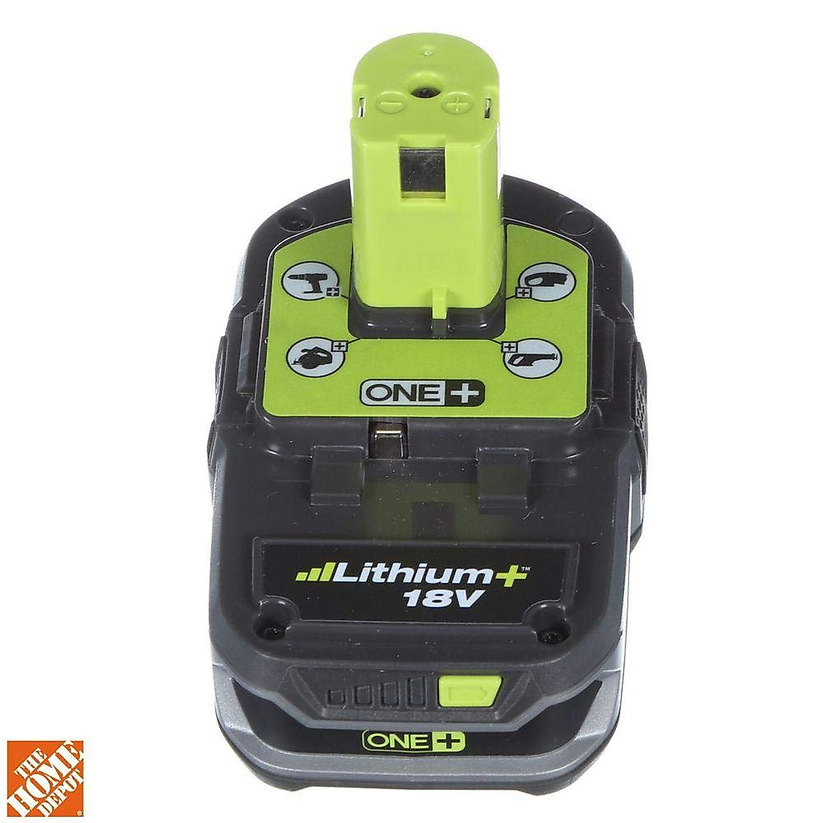 Ryobi P107 18V One+ Compact Lithium+ Battery, 5.71 " x 7.16 " x 3.39"