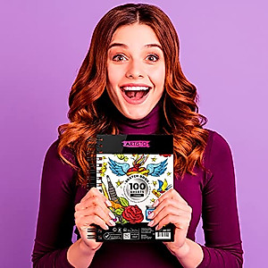 Artisto 5.5X8.5” Premium Sketch Book Set, Pack of 3 (300 Sheets), 84lb (125g/m2), Spiral Bound, Acid-Free Drawing Paper, Perfect for Most Dry Media, Ideal for Kids, Teens & Adults.