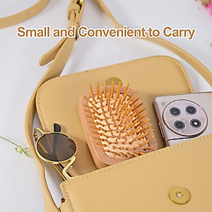 Maji Mama Handmade Natural Wooden Hair Brush Hairbrush with Bamboo Pins Massage Scalp & Detangling All Hair Types