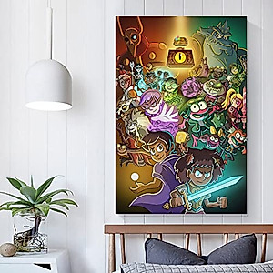 The Owl House Poster and Amphibia Fanart Canvas Art Poster and Wall Art Picture Print Modern Family Bedroom Decor Posters 12x18inch(30x45cm)