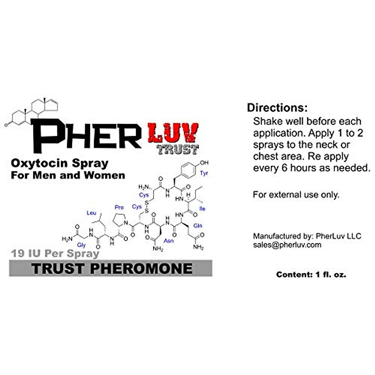 PherLuv Oxytocin Pheromone Spray for Men and Women Attractant