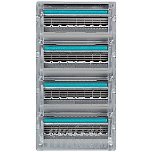 Schick Quattro Titanium Razor Blade Refills for Men - 8 Count