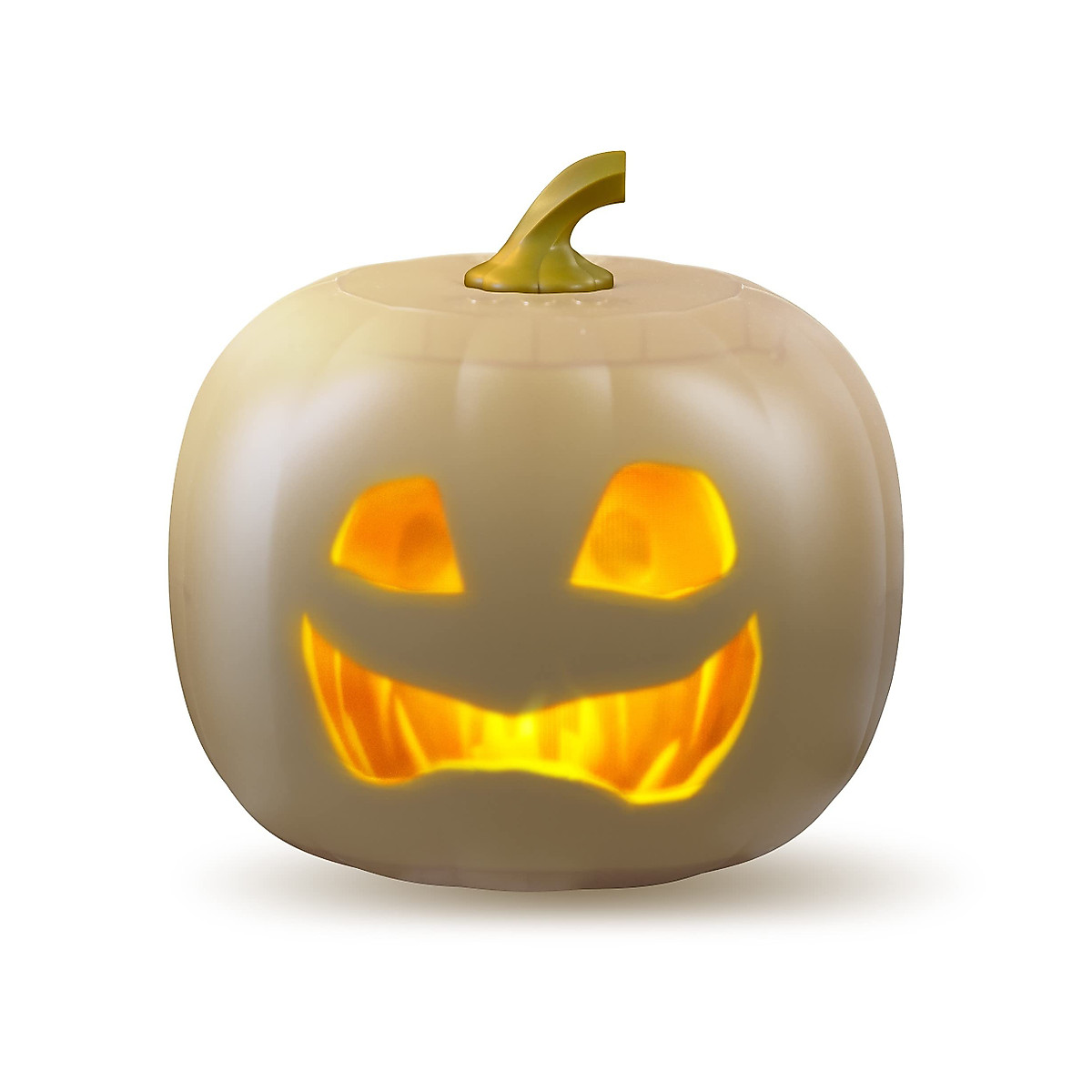 ANIMAT3D Jabberin Jack Talking Animated White Pumpkin with Built in Projector & Speaker Plug'n Play