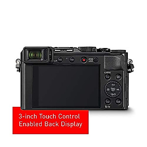 Panasonic Lumix LX100 II Large Four Thirds 21.7 MP Multi Aspect Sensor 24-75mm Leica DC VARIO-SUMMILUX F1.7-2.8 Lens Wi-Fi and Bluetooth Camera with 3" LCD, Black (DC-LX100M2)