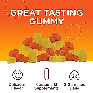 Zahler - Chapter One Kids Multivitamin Gummy with 13 Vitamins & Nutrients (60 Flavored Gummies) - Certified Kosher Kids Vitamins Including Vitamin C, D3, Zinc & More - Delicious Multivitamin Gummies