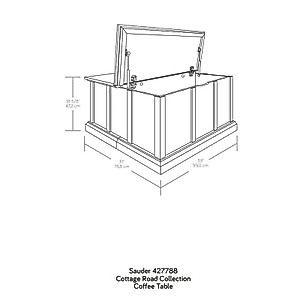 Sauder Cottage Road Coffee Table, White Finish