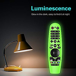 2 Packs Silicone Remote Cover for LG AN-MR19BA / LG AN-MR18BA / LG AN-MR600 / LG AN-MR650/ Magic Remote Control, Alquar Lightweight Protective Case Cover with Lanyard for LG Smart TV Remote