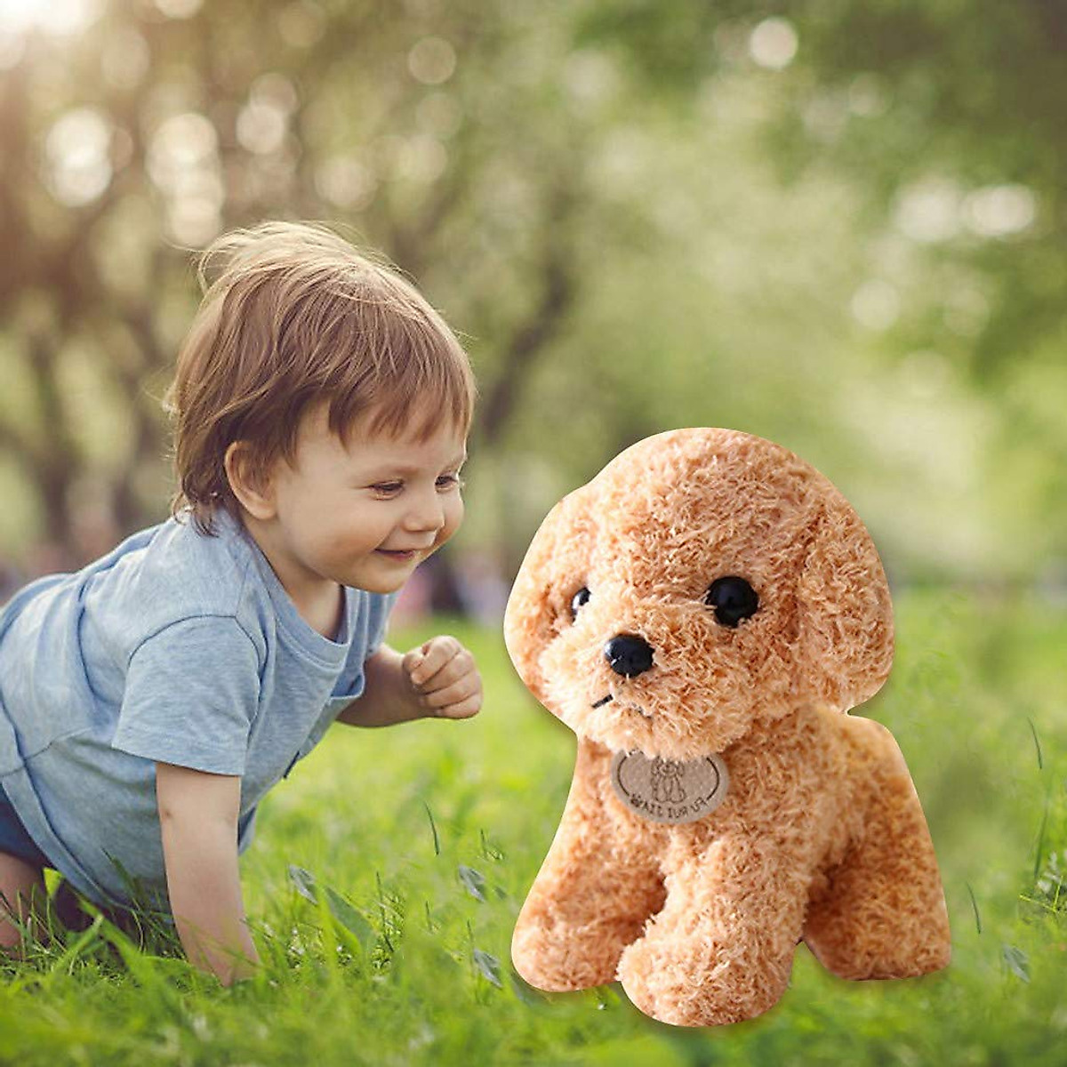 Muised Simulation Teddy Dog Plush Toy Puppy Doll Adults Gift 25CM Plushies Animals Stuffed Animals & Teddy Bears Adult Dolls Age 6-8 Action Figures Throw Pillows for Bed Winter Soft Warm