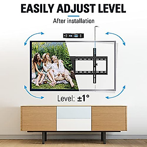 Mounting Dream TV Wall Mount for 42-86" TV, Tilting TV Mount with Level Adjustment Fits 16", 18", 24" Studs Easy for TV Centering, Wall Mount TV Bracket Max VESA 800x400mm, 120 LBS Loading, MD2263-XLK