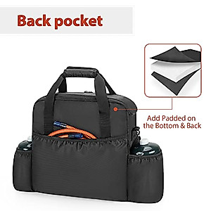 samdew Swaptop Carry Case, Half Grill Grates Replacement Bag Compatible with Coleman Roadtrip Grill Grate & Swaptop Cast Iron, Portable Grill Accessories Organizer for 2 Half Grill Grates, Bag Only