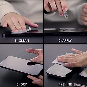 cellhelmet Liquid Glass Wipe On Nano Screen Protector | Universal Screen Protector for 4 Phones or 1 Tablet | Scratch and Shatter Protection | Made in USA