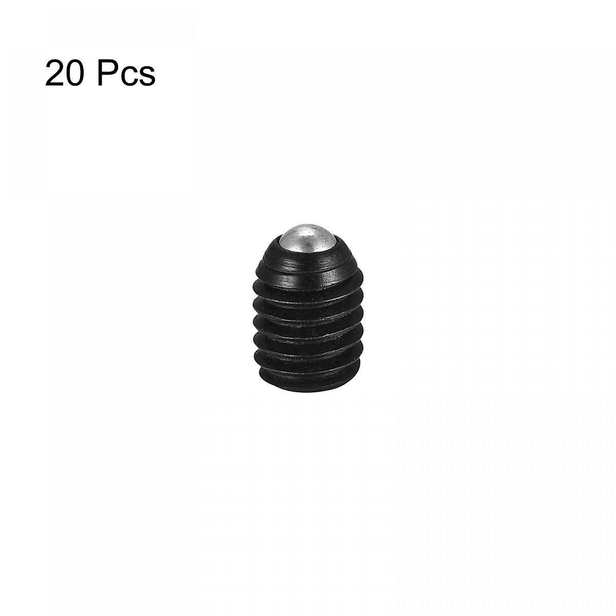 uxcell Ball Point Set Screws, 20pcs M6 x 8mm High Carbon Steel Metric Spring Hex Socket Grub Screw