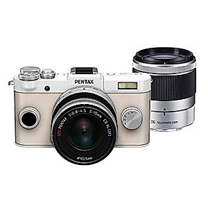Pentax PENTAX Q-S1 02, 06 Zoom Kit (Pure White) 12.4MP Mirrorless Digital Camera with 3-Inch LCD (Pure White)