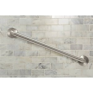 Moen Polished Brass Bathroom Safety 18-Inch Shower Grab Bar with Concealed Screws for Handicapped or Elderly, R8718PB