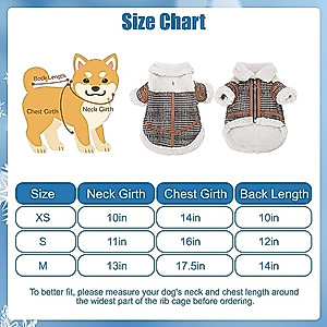 KOOLTAIL Plaid Dog Winter Coat - Soft Warm Dog Jacket Cold Weather Dog Clothes Pet Apparel for Small Medium Dogs, Black Small