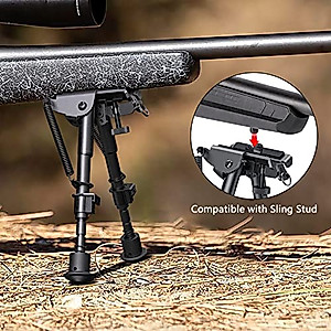 CVLIFE 6-9 Inches Picatinny Bipod Adjustable Spring Return with Picatinny Adapter