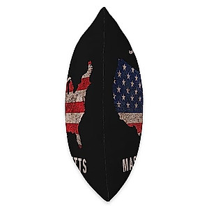 USA Classic Grunge Map Retro Apparel Barnstable, Massachusetts 1639 Throw Pillow, 18x18, Multicolor