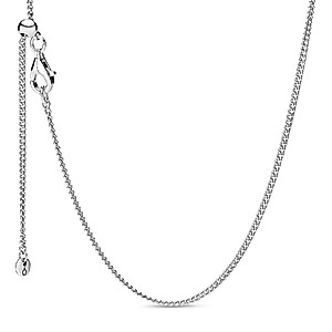 Pandora Jewelry Curb Chain Sterling Silver Necklace, 23.6", No Box