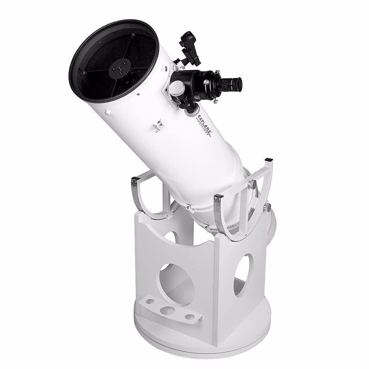 Explore Scientific FirstLight 8" Dobsonian Telescope Package Includes ReflexSight, Astro R-Lite Red Flashlight, Tirion Double-Sided Multi-Latitude Planisphere and Moon Crater Map.