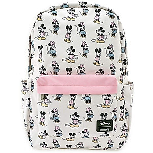 Loungefly Pastel Minnie Mickey Nylon Backpack Standard