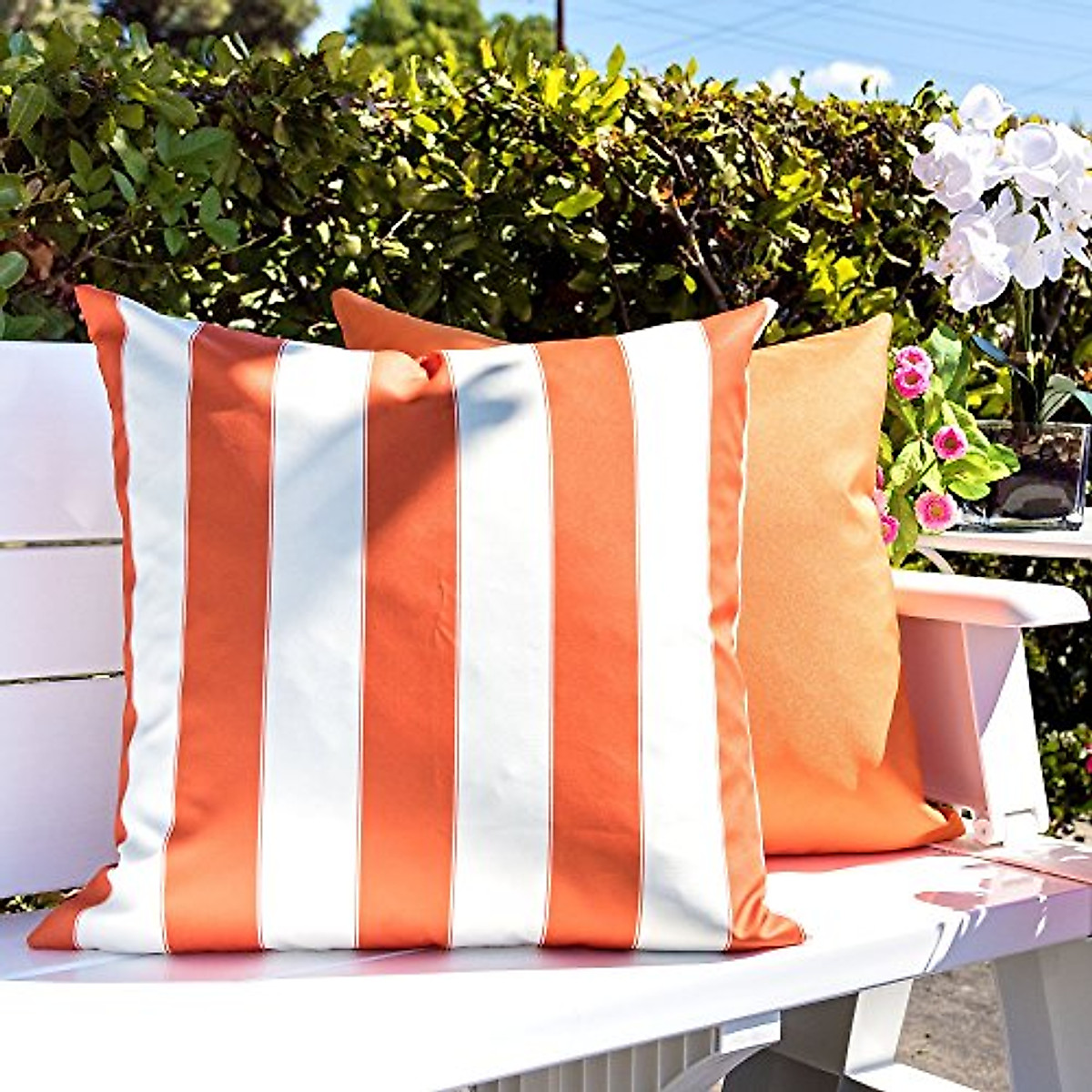 Homy Cozy 7H5241-20-Olivia Accent Pillow, 2 Count (Pack of 1), Orange