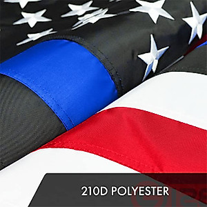 G128 Blue Lives Matter Flag | 3x5 Ft | ToughWeave Series Embroidered 210D Polyester | Duty and Honor Flag, Embroidered Design, Indoor/Outdoor, Vibrant Colors, Brass Grommets