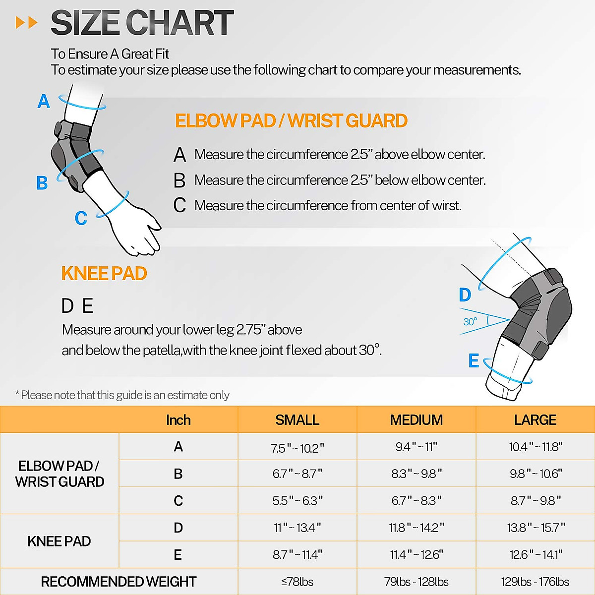 Gonex Knee Pads Elbow Pads with Wrist Guards, Kids Youth Adult Skateboard Skate Pads 3 in 1 Protective Gear Set for Skateboarding Skating Roller Skating Scooter Cycling Biking Bicycle, Pink S