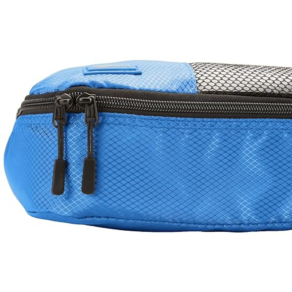 Amazon Basics Packing Cubes for Travel, Packing Organizers Set, 4-Piece-Set (2 Medium And 2 Large) With Double Zipper Pulls and Mesh Top Panel, 100% Durable Polyester, Blue